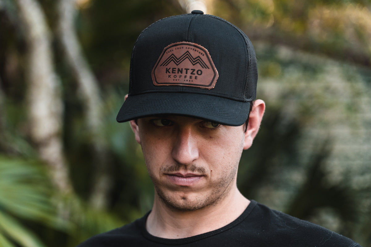 Leather Patch Trucker Hat – Kentzo Koffee